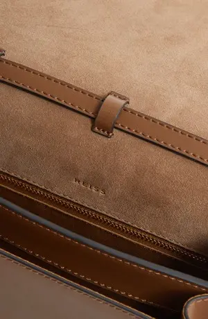 REISS Lexington Leather Crossbody Bag