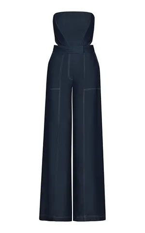 ANDRES OTALORA Berraquera Cutout Denim Jumpsuit Us 4