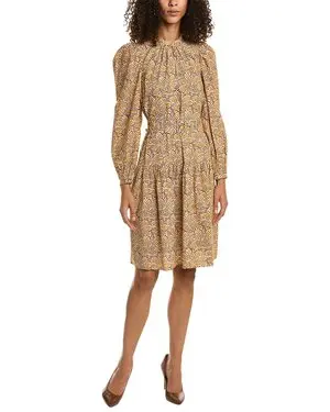 Rebecca Taylor Speckled Fleur Dress - Gold