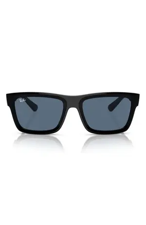 Ray-ban Ray-Ban Warren Rectangular Sunglasses Black Blue
