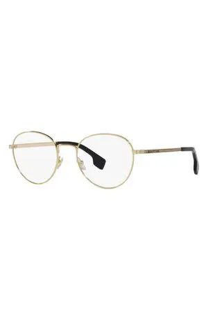 Versace 53mm Round Frame Optical Glasses - Gold