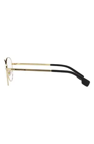 Versace 53mm Round Frame Optical Glasses - Gold