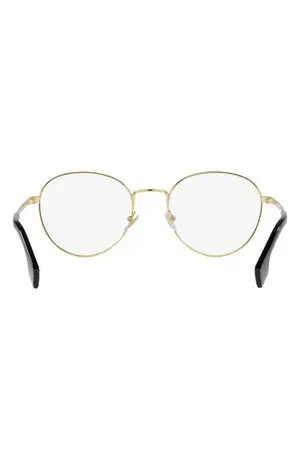 Versace 53mm Round Frame Optical Glasses - Gold