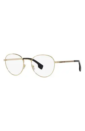 Versace 53mm Round Frame Optical Glasses - Gold