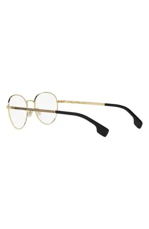 Versace 53mm Round Frame Optical Glasses - Gold