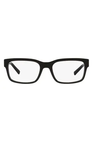 Dolce & Gabbana 57mm Rectangular Eyeglasses - Black
