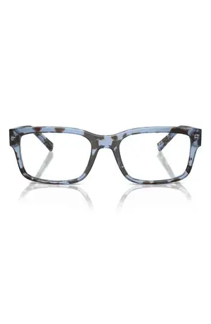 Dolce & Gabbana 57mm Rectangular Eyeglasses - Havana Blue