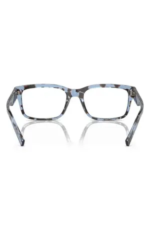 Dolce & Gabbana 57mm Rectangular Eyeglasses - Havana Blue