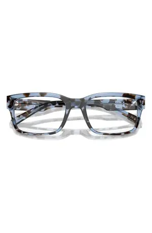 Dolce & Gabbana 57mm Rectangular Eyeglasses - Havana Blue