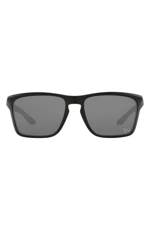 Oakley Sylas 57mm Prizm™ Rectangular Sunglasses - Shiny Black