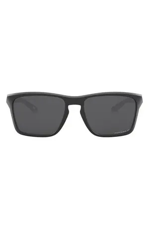 Oakley Sylas 60mm Prizm™ Polarized Rectangle Sunglasses - Matte Black
