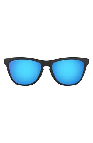 Oakley Oakley Frogskins Rectangular Sunglasses Matte Black/blue