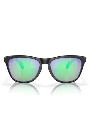 Oakley Frogskins Rectangular Sunglasses - Matte Black/green