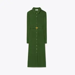 Tory Burch Jersey Shirtdress Dark Rainforest