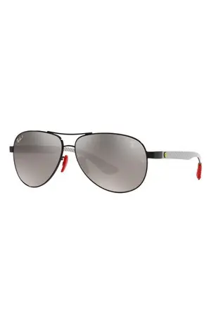 Ray-ban 61mm Gradient Polarized Aviator Sunglasses