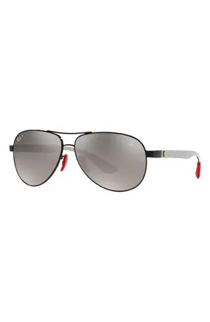 Ray-ban 61mm Gradient Polarized Aviator Sunglasses