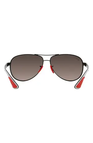 Ray-ban 61mm Gradient Polarized Aviator Sunglasses