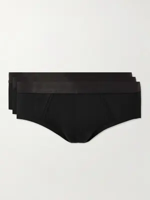 CDLP Three-pack Stretch-lyocell Briefs - Black