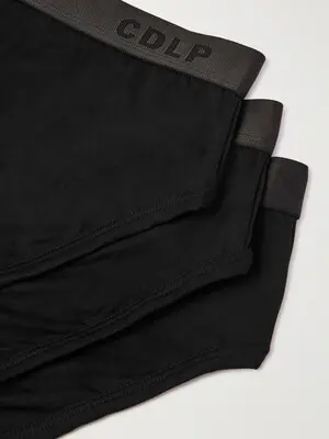 CDLP Three-pack Stretch-lyocell Briefs - Black