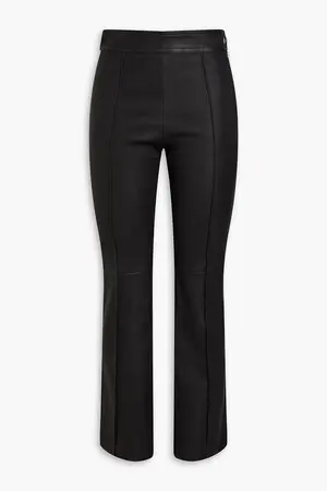 Helmut Lang Stretch-leather Flared Pants - Black
