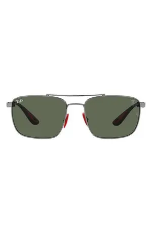 Ray-ban 58mm Square Sunglasses - Gunmetal