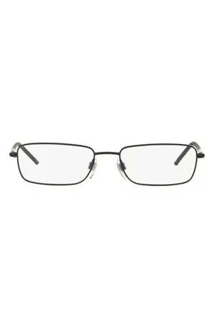 Burberry 52mm Rectangular Eyeglasses - Matte Black
