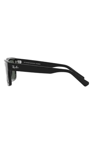 Ray-ban Warren 57mm Rectangular Sunglasses - Black