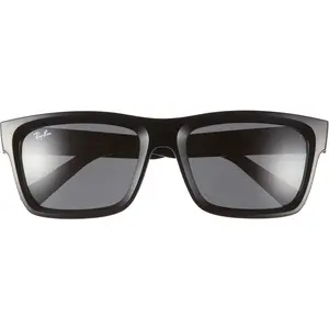 Ray-ban Warren 57mm Rectangular Sunglasses - Dark Grey