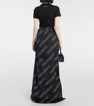 Vetements Logo Cotton Wrap Skirt