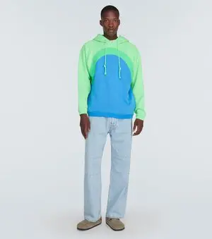 ERL Rainbow Bouclé Trimmed Hoodie - Multicoloured