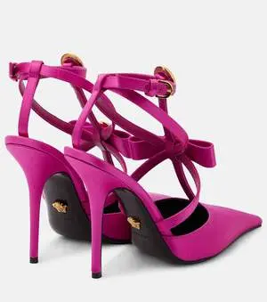 Versace Bow-detail Satin Pumps