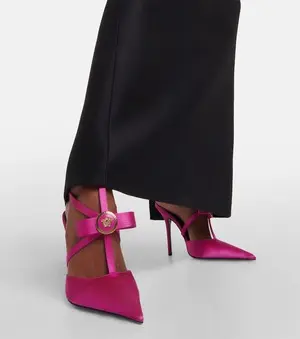 Versace Bow-detail Satin Pumps