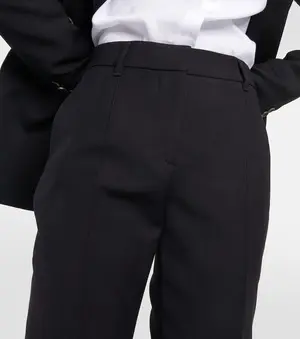 Gabriela Hearst Francisco High-rise Straight Wool Pants - Black