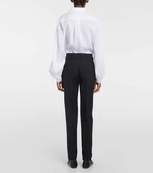 Gabriela Hearst Francisco High-rise Straight Wool Pants - Black