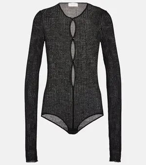 Sportmax Rib-knit Bodysuit - Black