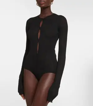 Sportmax Rib-knit Bodysuit - Black