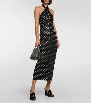 Alaïa Mina 20 Embellished Leather Tote Bag - Black