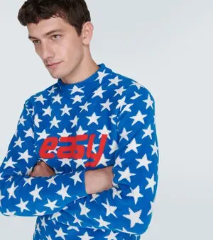 ERL Printed Cotton-blend Sweater