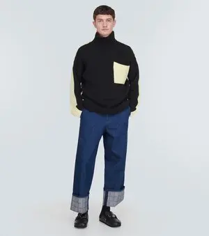 JW Anderson Turn Up Wide-leg Jeans