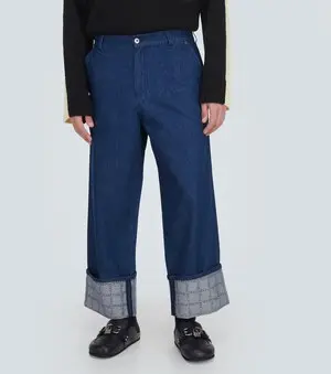 JW Anderson Turn Up Wide-leg Jeans