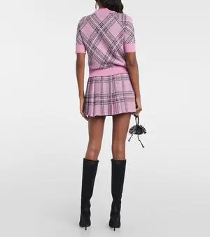 Giuseppe Di Morabito Embellished Checked Wool Top