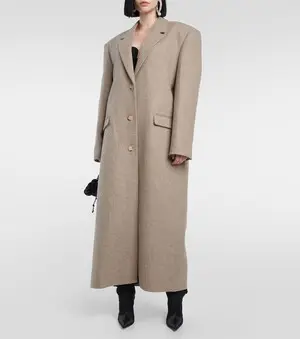 Magda Butrym Wool, Cashmere And Silk Coat - Brown