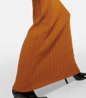 Dries Van Noten Teagan Cable-knit Wool Maxi Dress