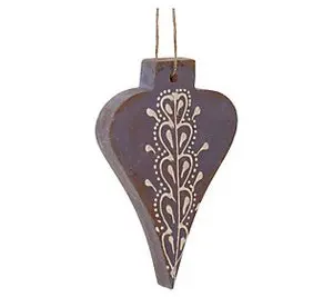 MELROSE Wood Finial Ornament