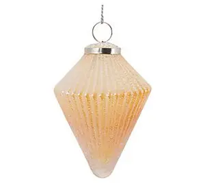 MELROSE Ribbed Glass Ornament