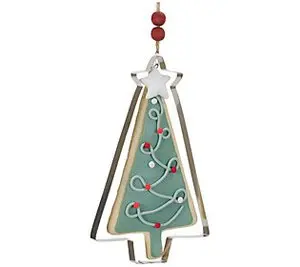 MELROSE Tree And Star Cookie Cutter Ornament