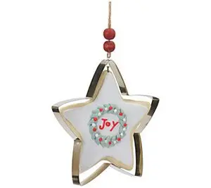 MELROSE Tree And Star Cookie Cutter Ornament