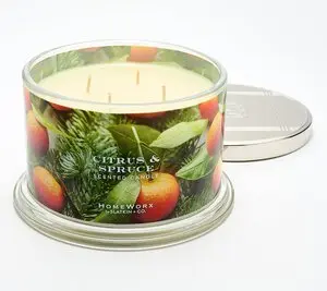 HOMEWORX BY SLATKIN + CO. As Is Homeworx Slatkin & Co. 18oz Citrus & Spruce Candle - One-color