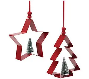 MELROSE Star And Pine Tree Cookie Cutter Orname T - One-color