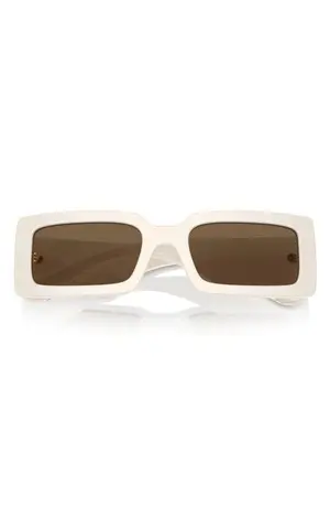 Dolce & Gabbana Dolce&Gabbana 53mm Rectangular Sunglasses Dark Brown